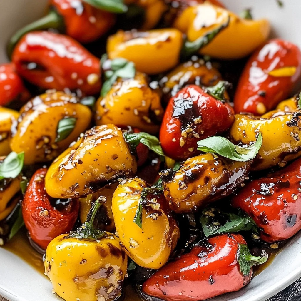 Balsamic Roasted Mini Peppers