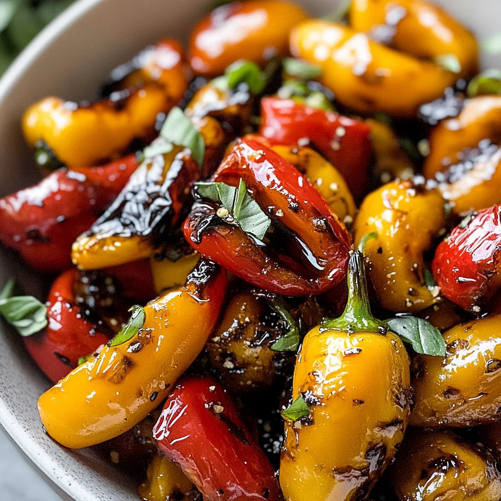 Balsamic Roasted Mini Peppers
