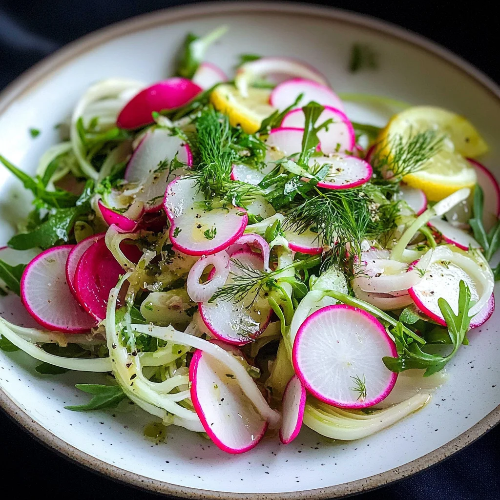 Radish and Fennel Salad with Lemon Dressing