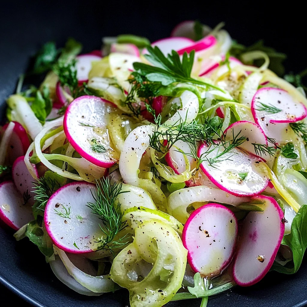 Radish and Fennel Salad with Lemon Dressing