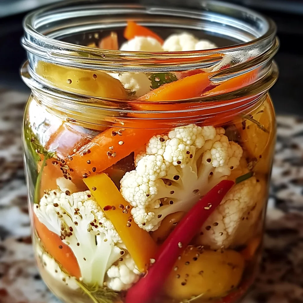 Easy Refrigerator Pickled Vegetables Recipe - Quick & Tangy!