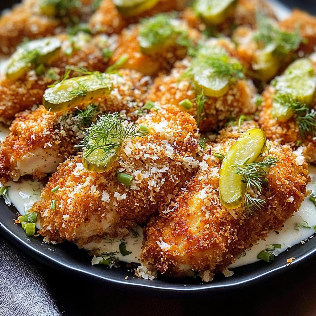 Crispy Dill Pickle Parmesan Chicken
