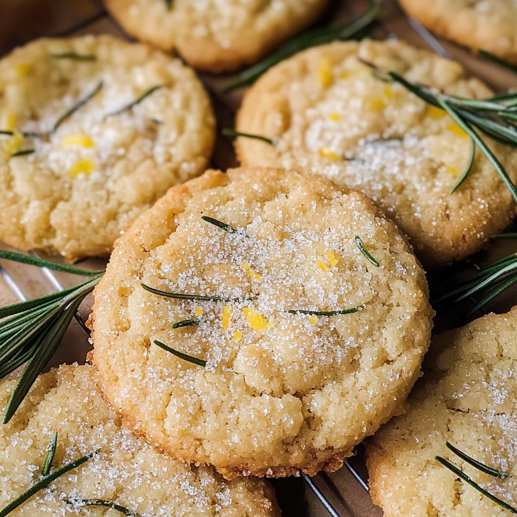Rosemary Cookies with Lemon Sugar