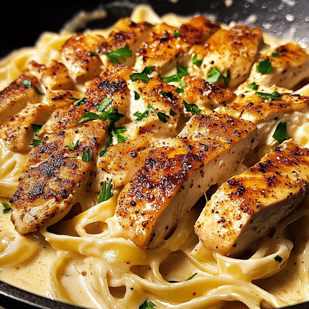 One-Skillet Spicy Cajun Chicken Alfredo