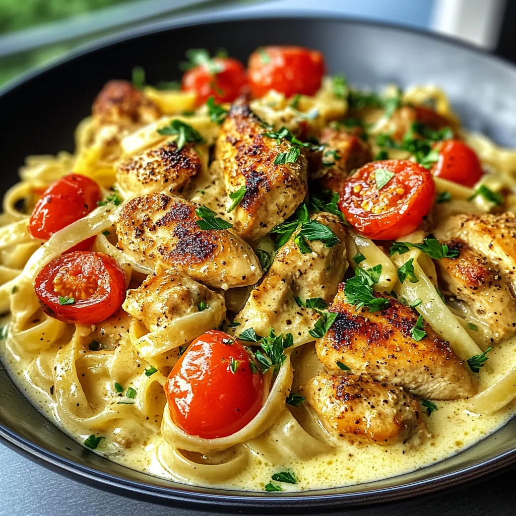 One Skillet Bold Cajun Chicken Alfredo