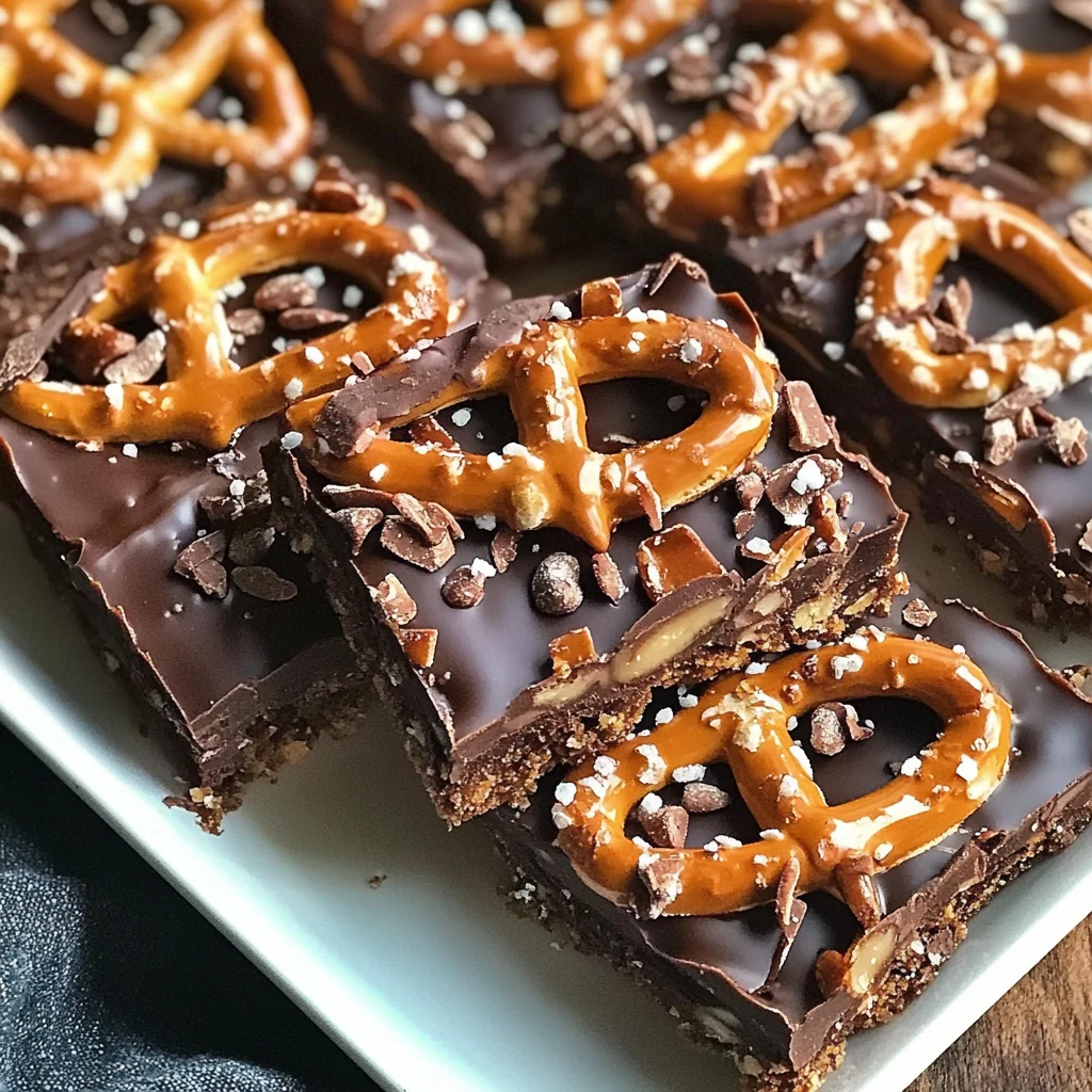 Salted Caramel Chocolate Pretzel Bars