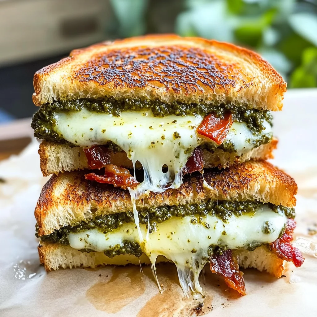 Sourdough Pesto Grilled Cheese